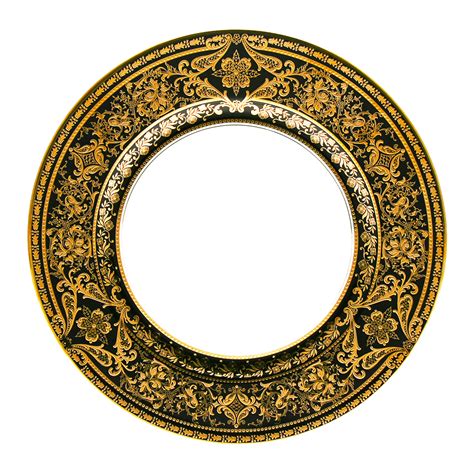 Coffret De 2 Assiettes Gastronomie Matignon Noir Or Haviland