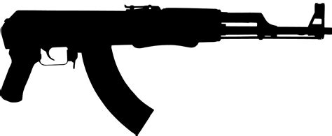 Ak 47 Silhouette Graphic Silhouette Modern Automatic Russian Rifle