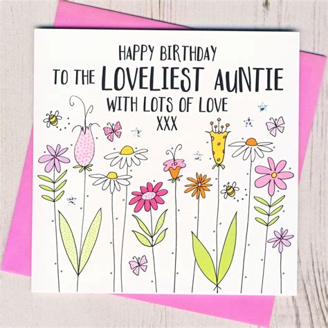 Handmade Auntie Birthday Card