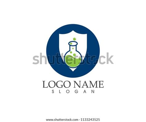 Shield Lab Health Logo Vector Template Stock Vector Royalty Free