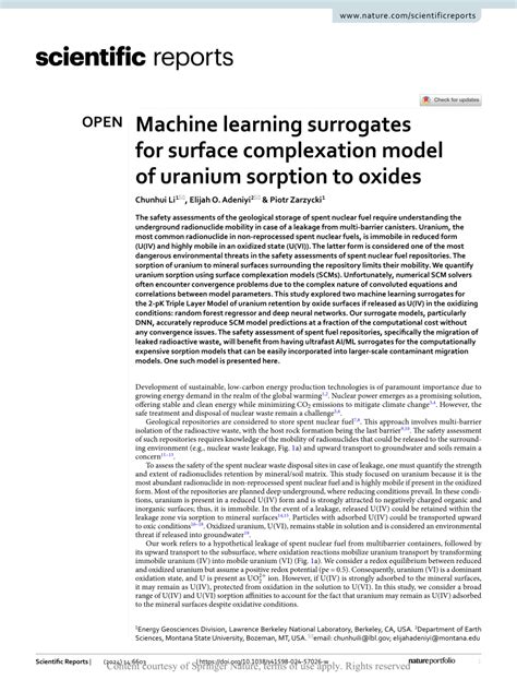 pdf machine learning surrogates for surface complexation model of