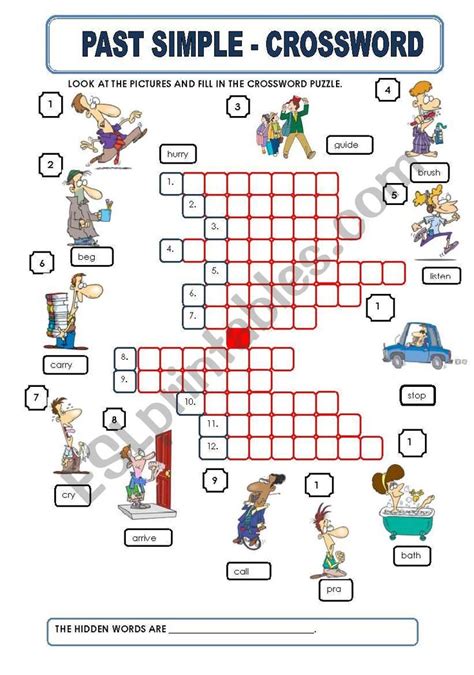 Past Simple Crossword 2 Esl Worksheet By Macomabi Crossword