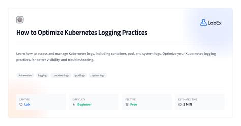 how to optimize kubernetes logging practices labex
