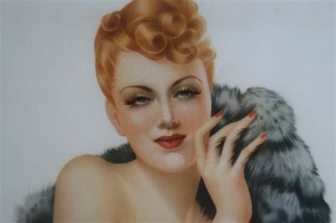 Pin Up Cheesecake Girl Calendar Vtg Reprint Varga December 1940 Man