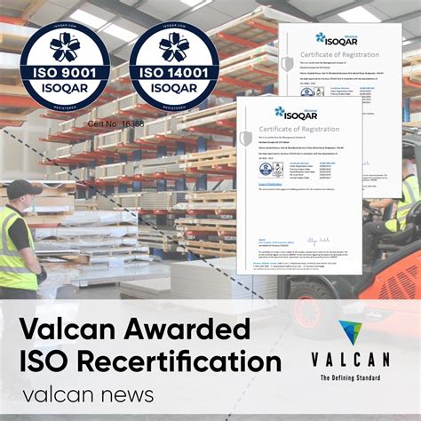 Valcan Awarded Iso Recertification Valcan News