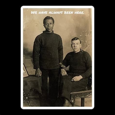 Vintage Interracial Gay Couple Sticker Vintage Gay Photos Lbgtqia