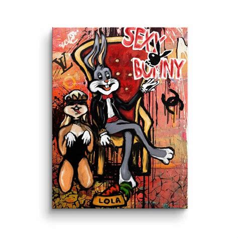Dotcomcanvas® Leinwandbild Leinwandbild Sexy Lola Lola Bunny Bugs