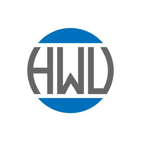 Hwu Letter Logo Design On White Background Hwu Creative Initials