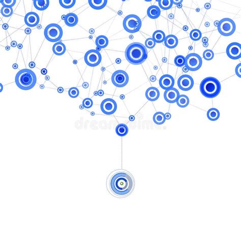 Abstract Communication Network Dark Scheme Background Stock Vector