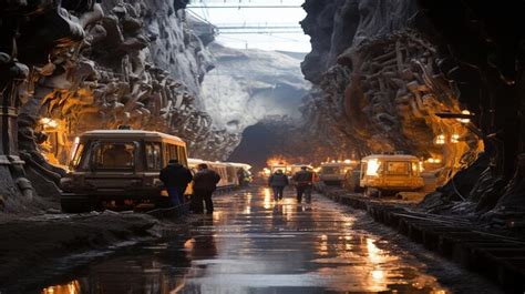 Premium Photo Autonomous Tunnel Boring Machine Excavating Background Wallpaper