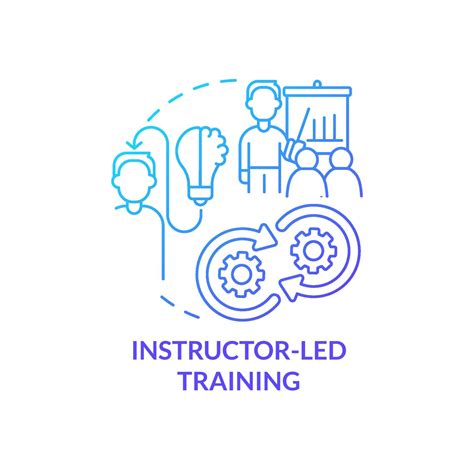 Instructor Led Training Blue Gradient Concept Icon How To Organize