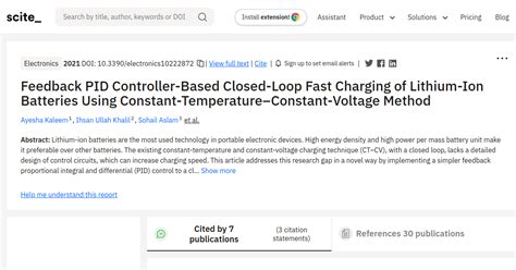 Feedback Pid Controller Based Closed Loop Fast Charging Of Lithium Ion