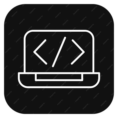 Premium Vector Laptop Coding Vector Illustration