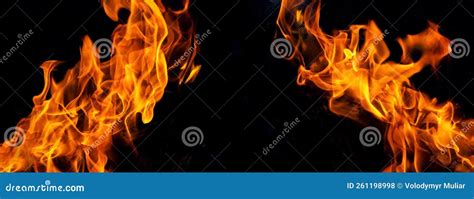 Fire Blaze Abstract Blaze Fire On A Black Background Flame Texture