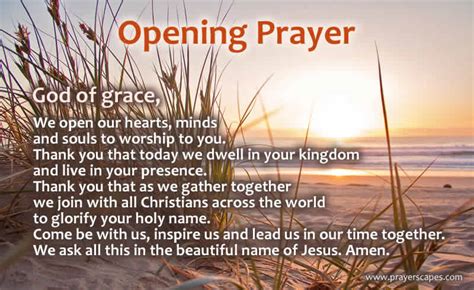 Invocation Prayer Examples Opening Prayers A Prayer For Hope Find