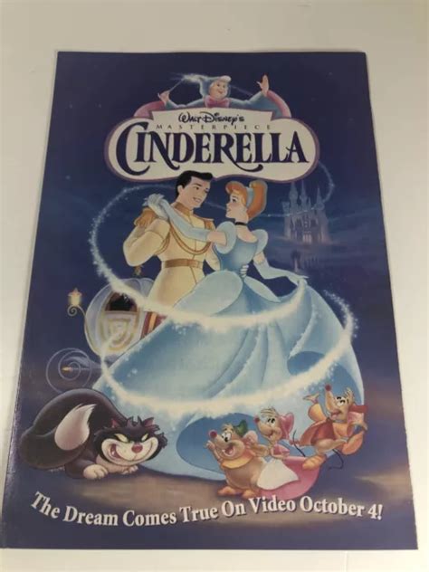 1988 Walt Disney Cinderella Vhs Tape Promo Ad Insert Story Hard To Find Mint £6 29 Picclick Uk