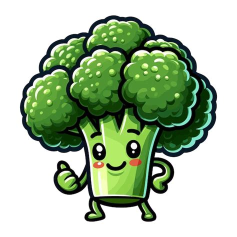 Premium Vector Cute Broccoli Vector Illustration