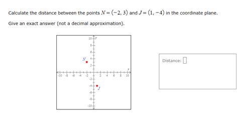 Solved Calculate The Distance Between The Points N Chegg