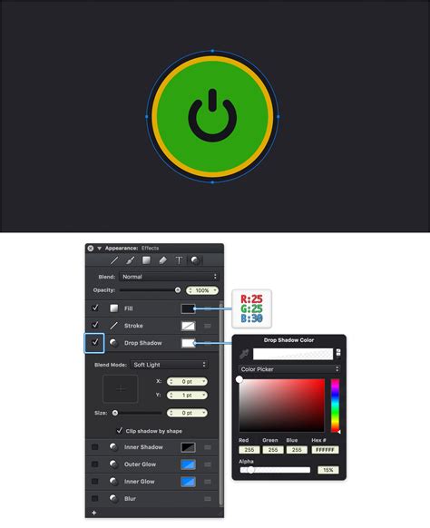 Graphic Create A Glowing Power Button