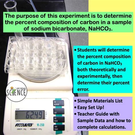 Percent Composition Chemistry Lab By Amy Brown Science Tpt