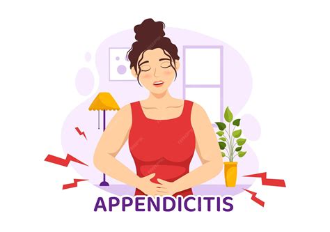 Illustration De Lappendicite Avec Inflammation De Lappendice Et