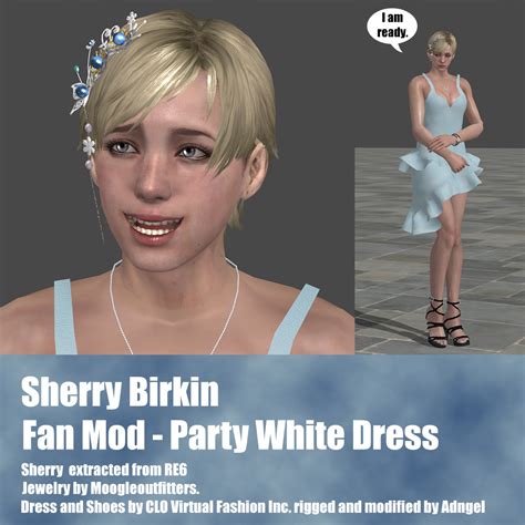 Sherry Birkin Fan Mod Party White Dress By Adngel On Deviantart