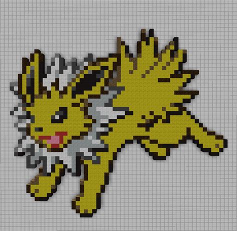 Jolteon Pixel Art Grid Mastering Dynamic Pixel Designs For Digital Art