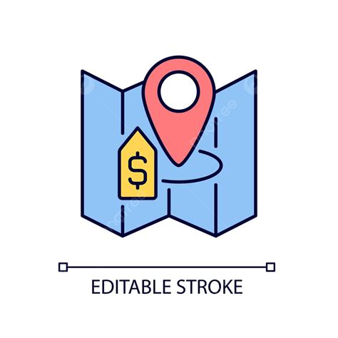 Land Selling Rgb Color Icon Asset Plot Clip Art Vector Asset Plot