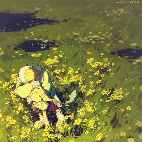 Sans X Frisk Comic 42 Sans X Frisk Undertale Grass Undertale