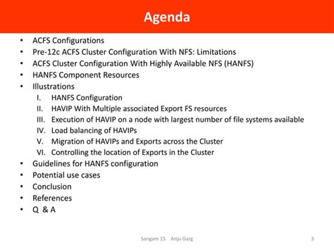 Oracle Acfs High Availability Nfs Services Hanfs Pptx Operating