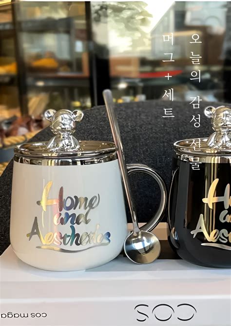 선물포장 에스테틱 머그컵 화이트 생일 선물컵 홈카페 한샘몰