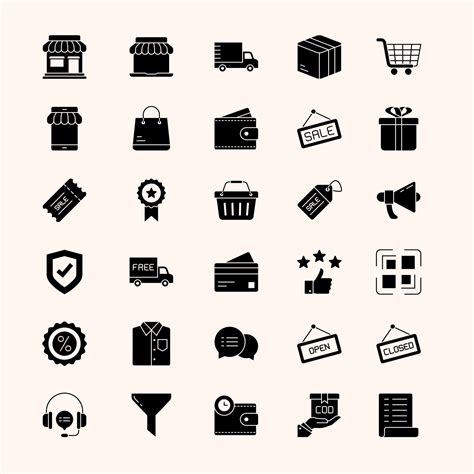 Shopping And Ecommerce Icon Set 26618109 Vector Art At Vecteezy