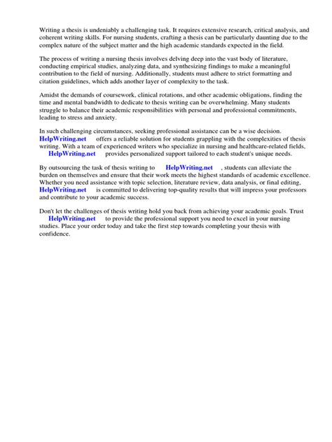 Nursing Thesis Sample Scribd Pdf