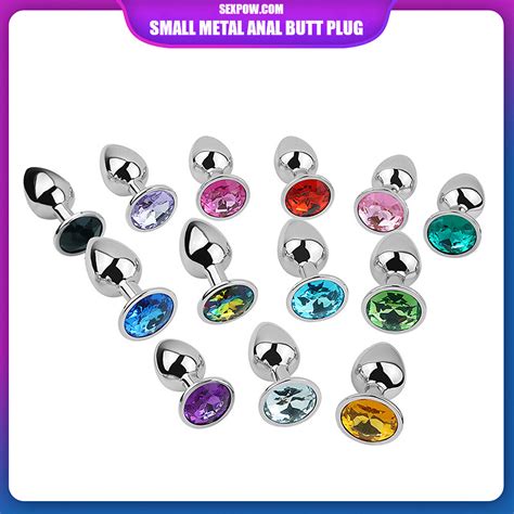Man Woman Jewel Metal Anal Butt Plug Orgasm Stimulator Adult Sex Toy