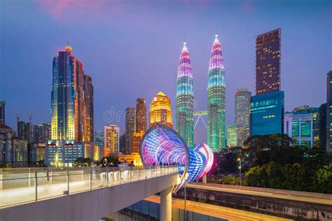 Downtown Kuala Lumpur City Skyline Cityscape Of Malaysia Editorial
