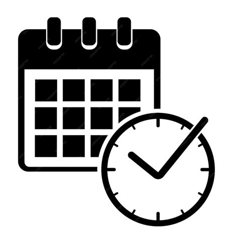 Icono De Calendario Y Reloj Símbolo De Fecha Y Hora Icono De Evento