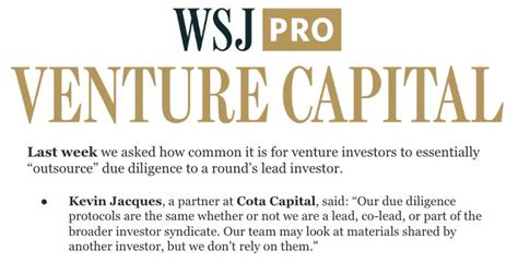 Great Insight From Cota Capital Partner Kevin Jacques Cota Capital