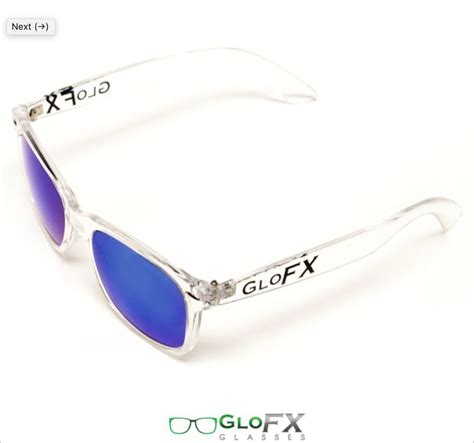 Glofx Diffraction Glasses Clear Blue Mirror Outdoor Fun Shop