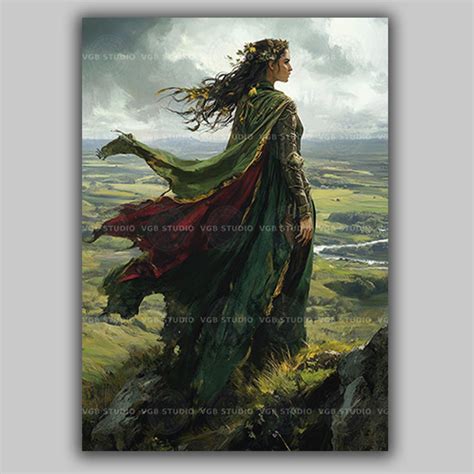 Fodla Celtic Sovereignty Goddess Wall Art Print Irish Mythology Tuatha