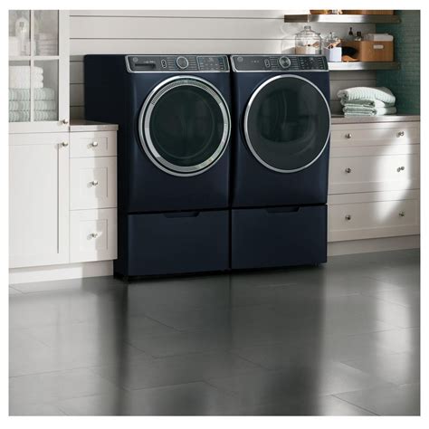 Ge 50 Cu Ft Sapphire Blue Front Load Washing Machine With Odorblock