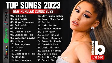 Pop Hits 2023 Maroon 5 Ed Sheeran Rihanna Billie Eilish Ariana