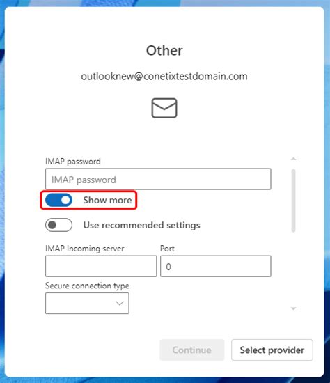 Setup Outlook New With Imap Email Account • Conetix