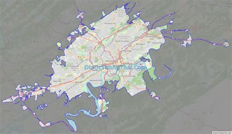 Map Of Knoxville City Tennessee