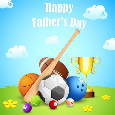 Fathers Day Sports Clip Art Father S Day Banner Doodle Style Stock