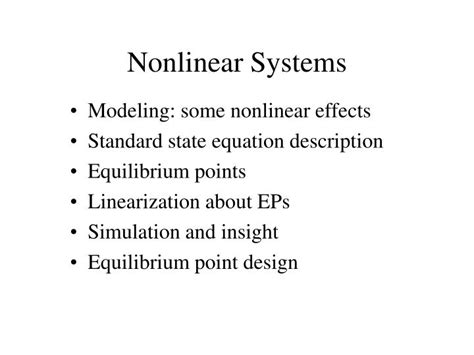 Ppt Nonlinear Systems Powerpoint Presentation Free Download Id849844