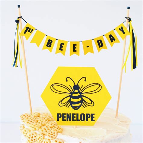 1st Bee Day Cake Topper Cake Toppers By Avalon Sunshine