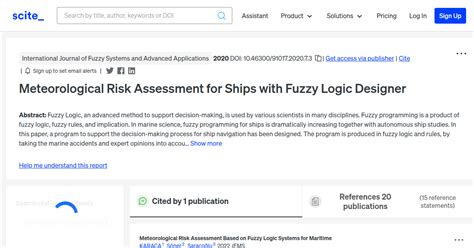 Meteorological Risk Assessment For Ships With Fuzzy Logic Designer