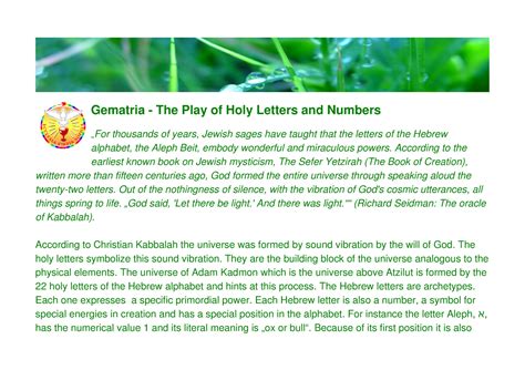137668694 Gematria Numbers And Letters Gematria The Play Of Holy