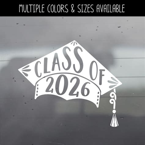 2026 Graduation Cap Decal 2026 Grad Decal 2026 Graduation Sticker