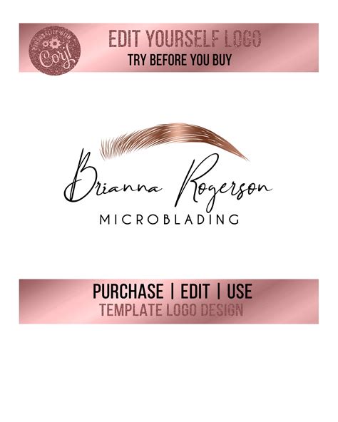 Brows Logo Microblading Logo Eyebrows Logo Salon Logos Etsy